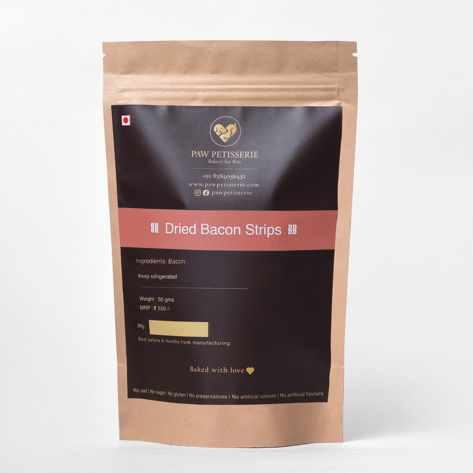 Paw Petesserie Dried Bacon Strips – Puppiezo